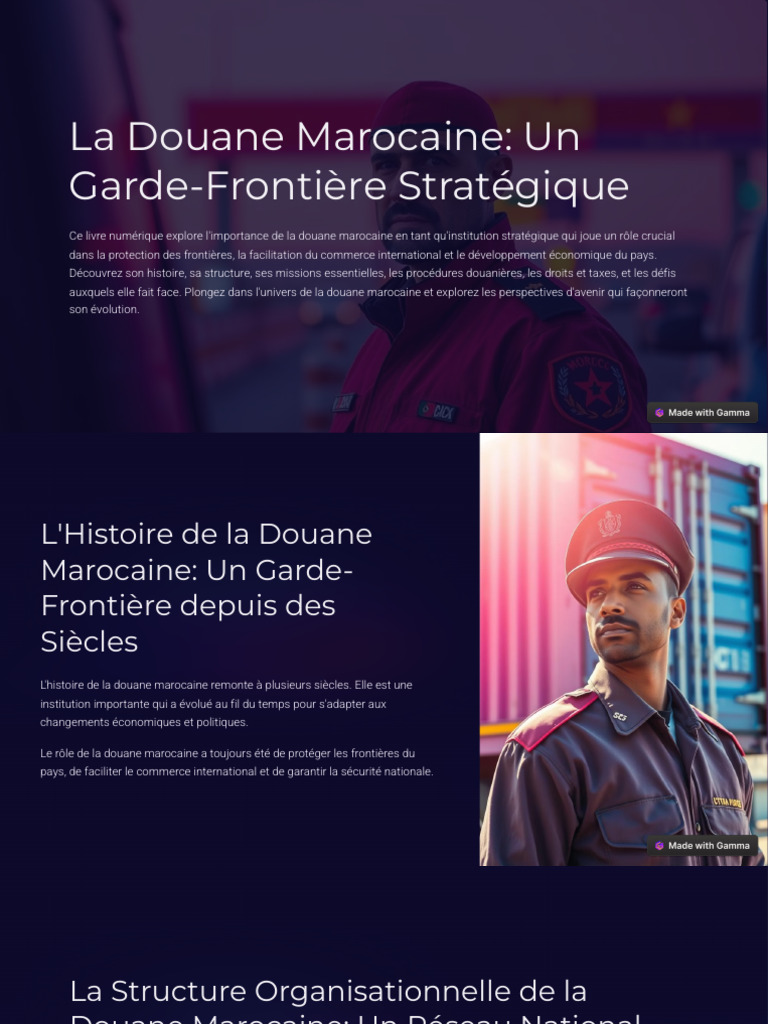 Rôle Stratégique de la Douane Marocaine | PDF | Maroc | Taxe sur la ...