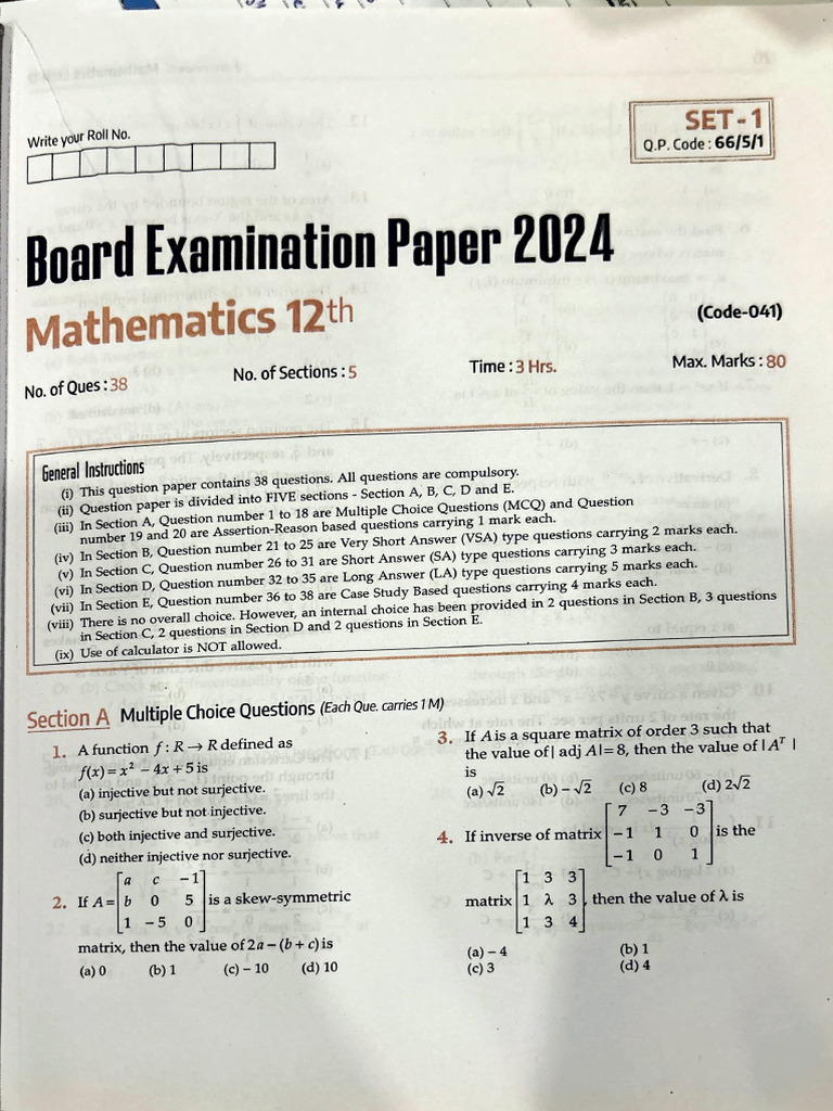 Sample Paper 2 (1) | PDF | Mathematical Relations | Mathematical Analysis