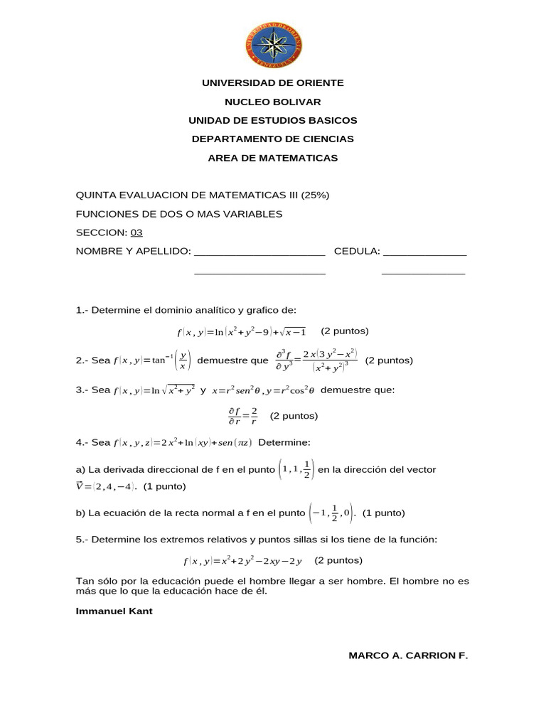 Funciones de 2 o Mas Variables | PDF | Funciones y mapeos | Física Matemática