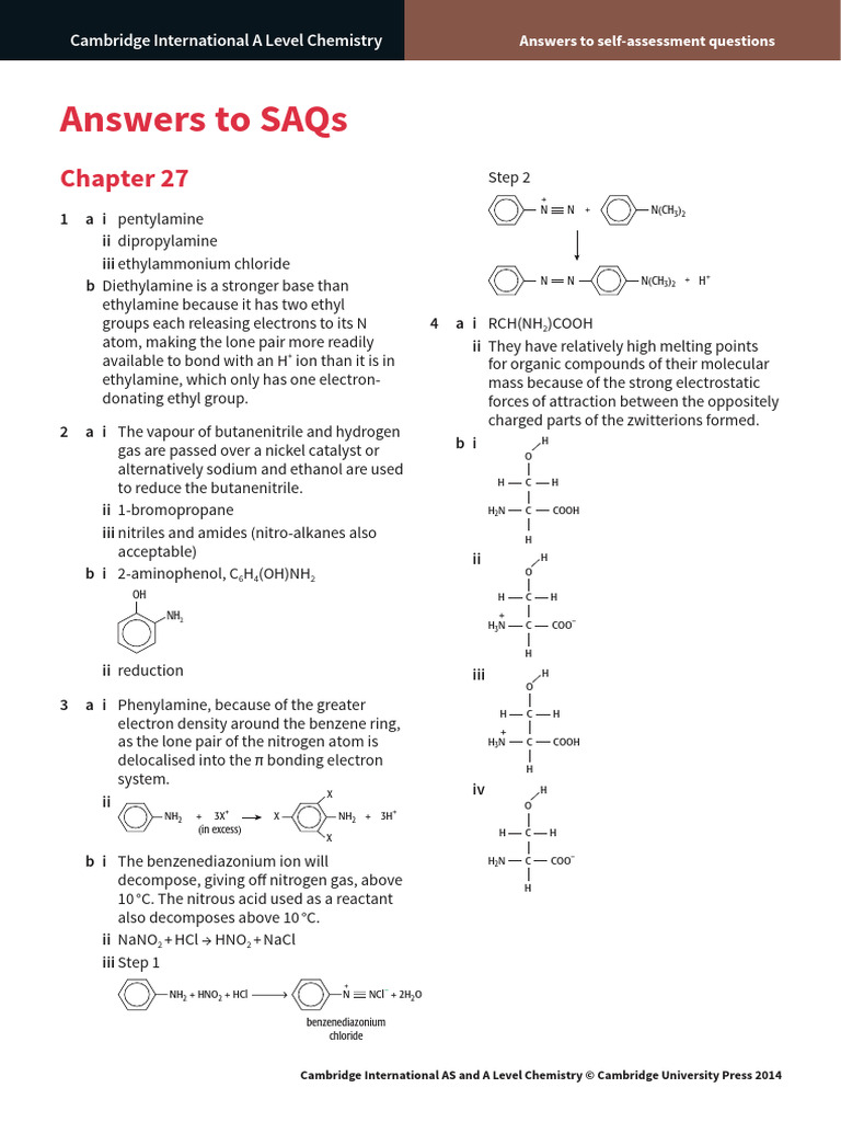 SAQ_ans_27 | PDF | Amine | Chemical Bond