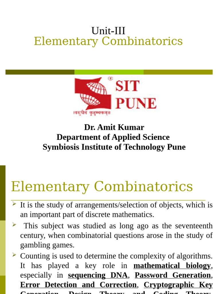Unit_III_ (1) | PDF | Combinatorics | Applied Mathematics