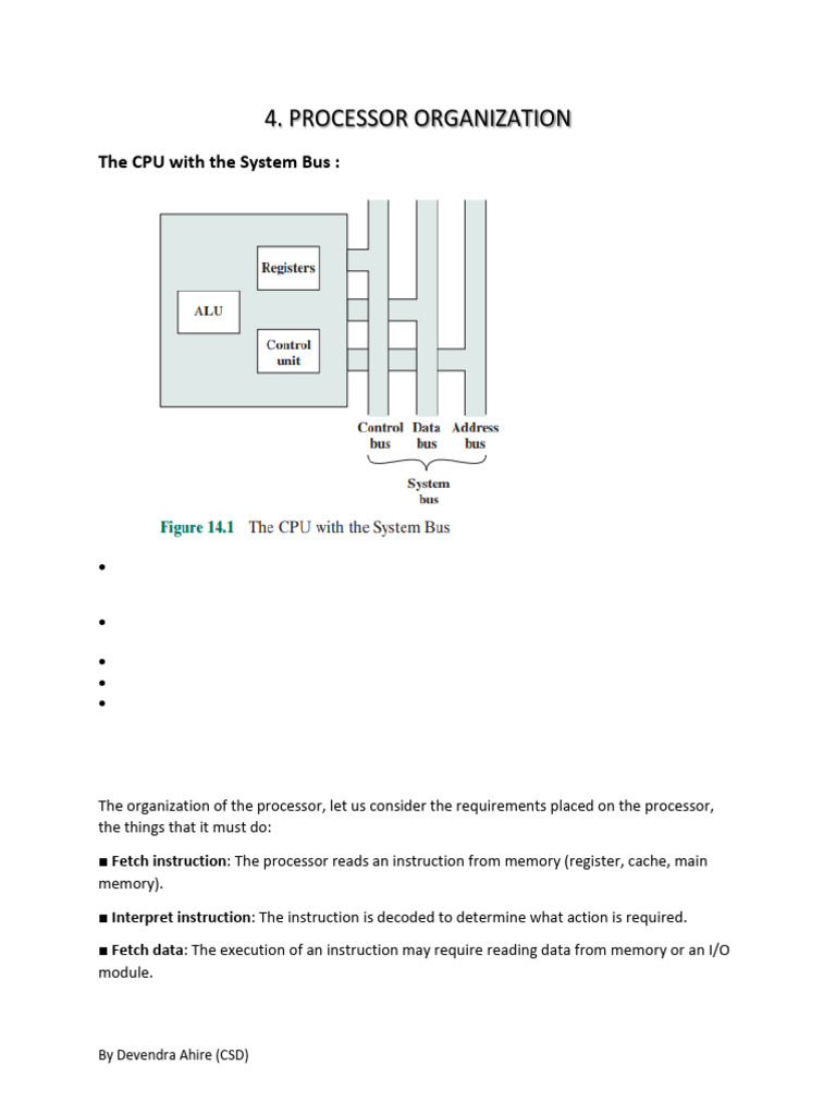 Processor organization | PDF | Central Processing Unit | Digital Electronics