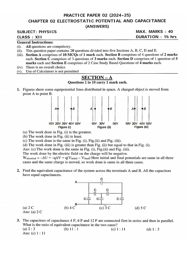 Physics Class Xii CH | PDF