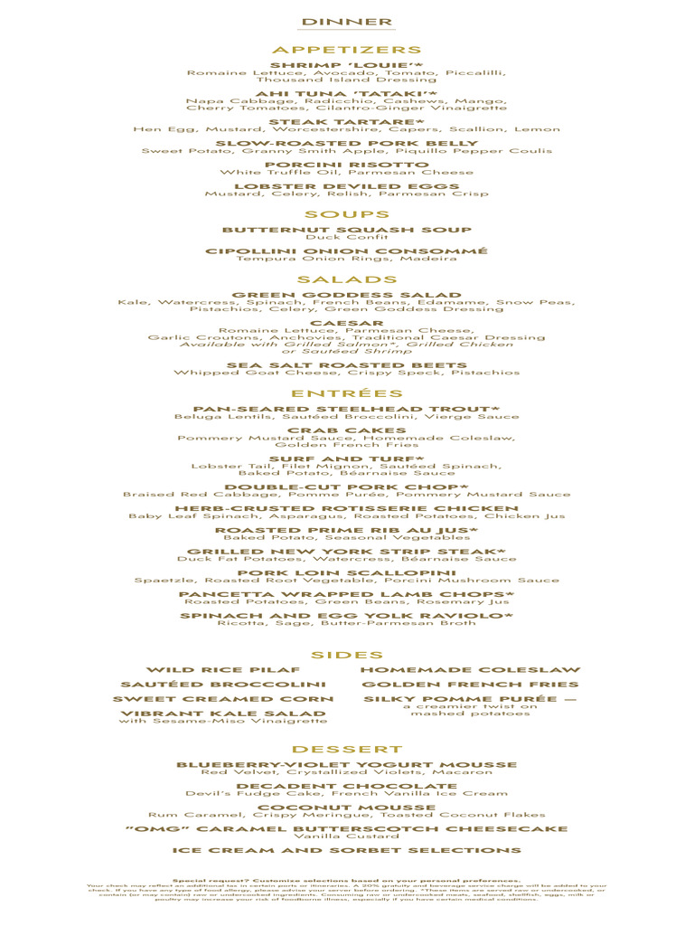 Fleet Haven-Dinner Mobile-Menu 040524 | PDF | Salad | Sauce