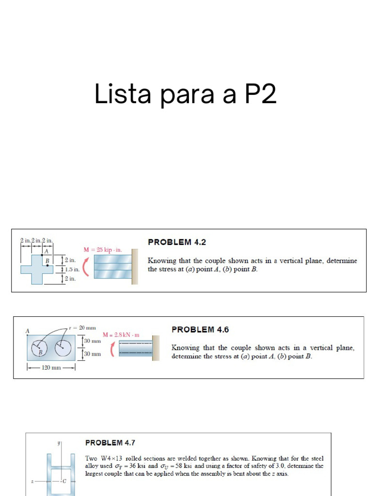 Lista para a P2 | PDF