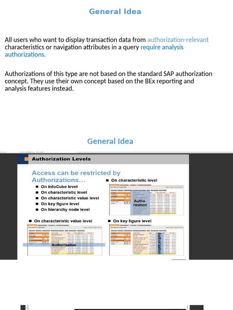 General Idea: Require Analysis Authorizations | PDF