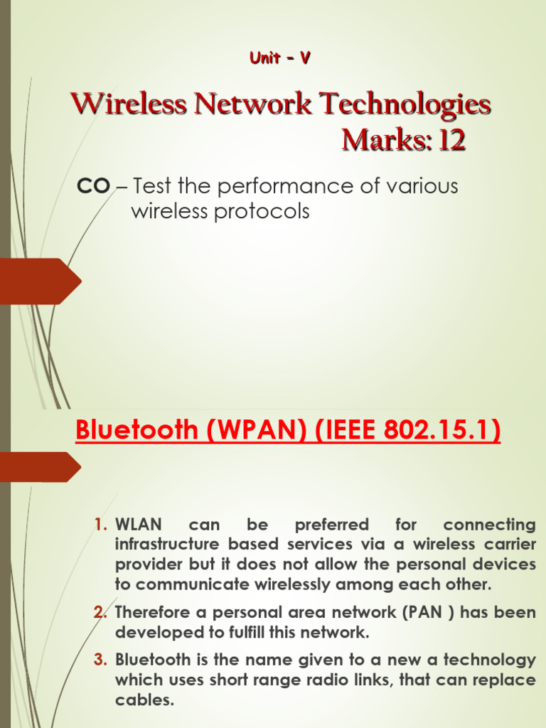 PPT- CH5-MWC | PDF | Wireless Lan | Bluetooth