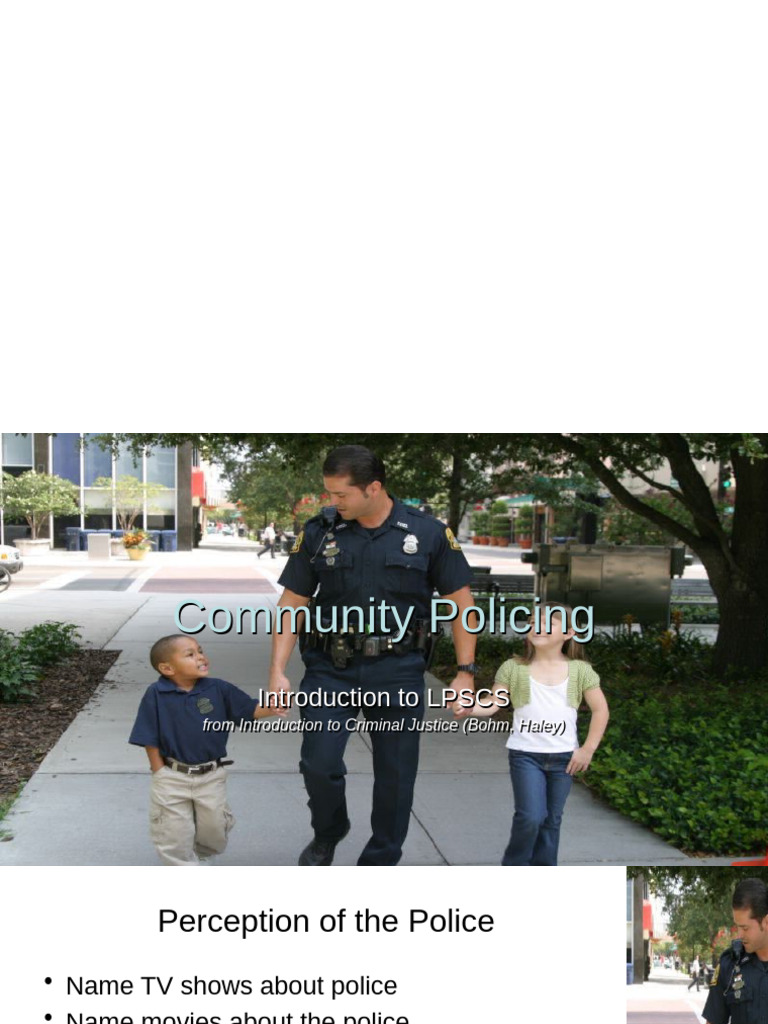 Community Policing Presentation | PDF | Community Policing | Police