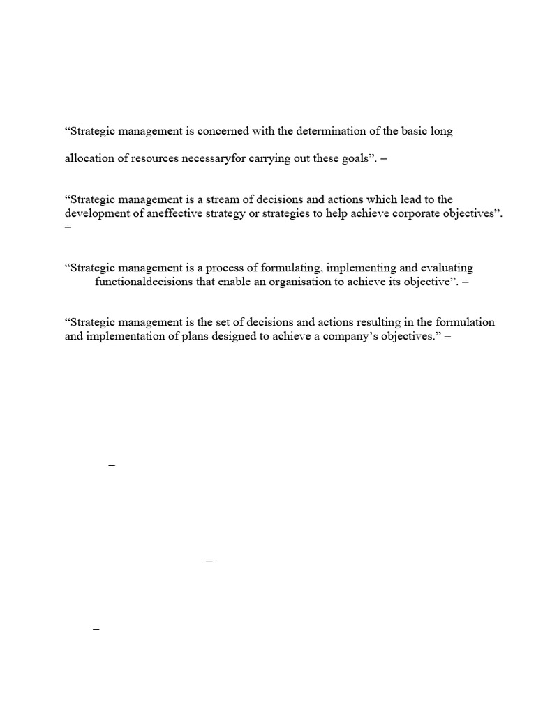 SM | PDF | Strategic Management | Goal