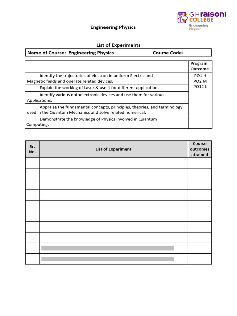 Engineering Physics Lab Manuals 2024-25-1 | PDF | P–N Junction | Diode