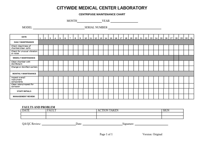 CENTRIFUGE MAINTANANCE | PDF