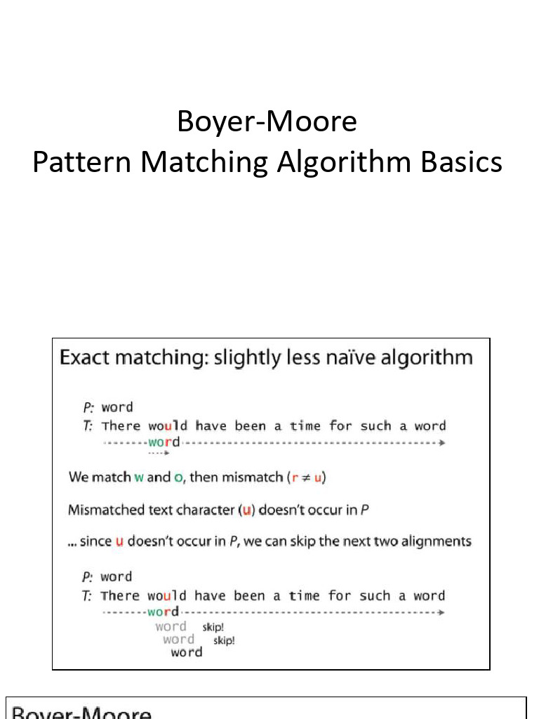Boyer Moore - Basics | PDF
