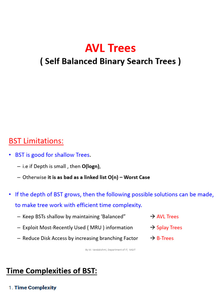 Understanding AVL Trees and Operations | PDF | Algorithms | Algorithms ...