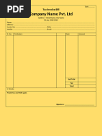 Non-GST Invoice Format Template | PDF