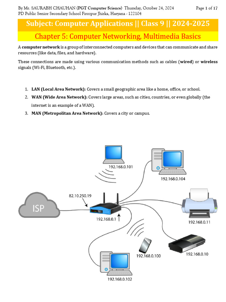 Computer Applications Class 9 Chapter 5 and 6 CBSE - 241025 - 064952 ...