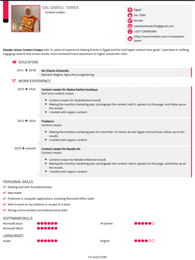 Salsabeel Tarek CV | PDF