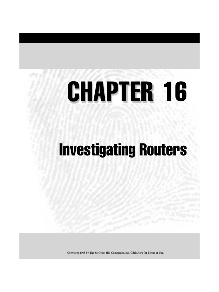 router forensics and report writing | PDF