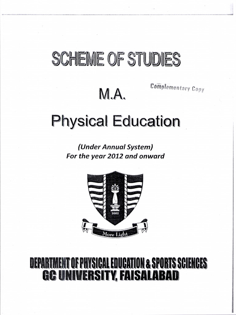 MA Physical Education | PDF