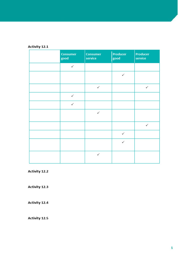 12 The Marketing Mix - Product - Answers To Activities | PDF ...