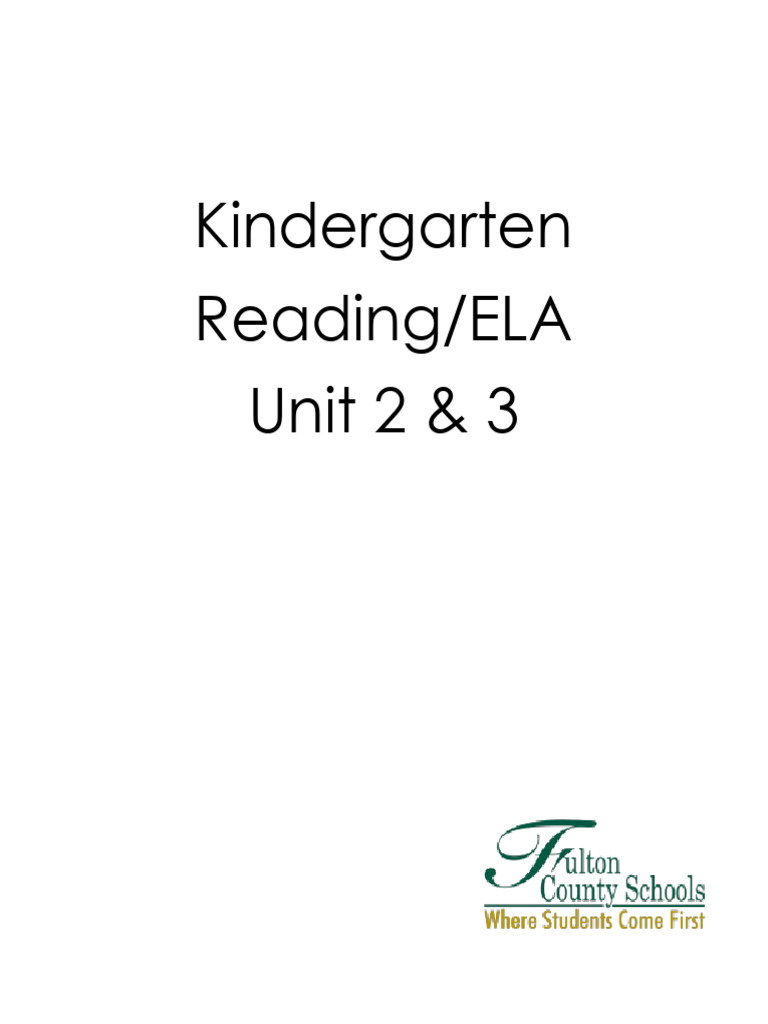 Kindergarten Unit 2and3 Spiral | PDF | Phonics | Written Communication
