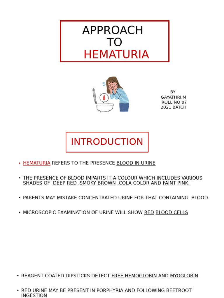 HEMATURIA | PDF | Kidney Disease | Kidney