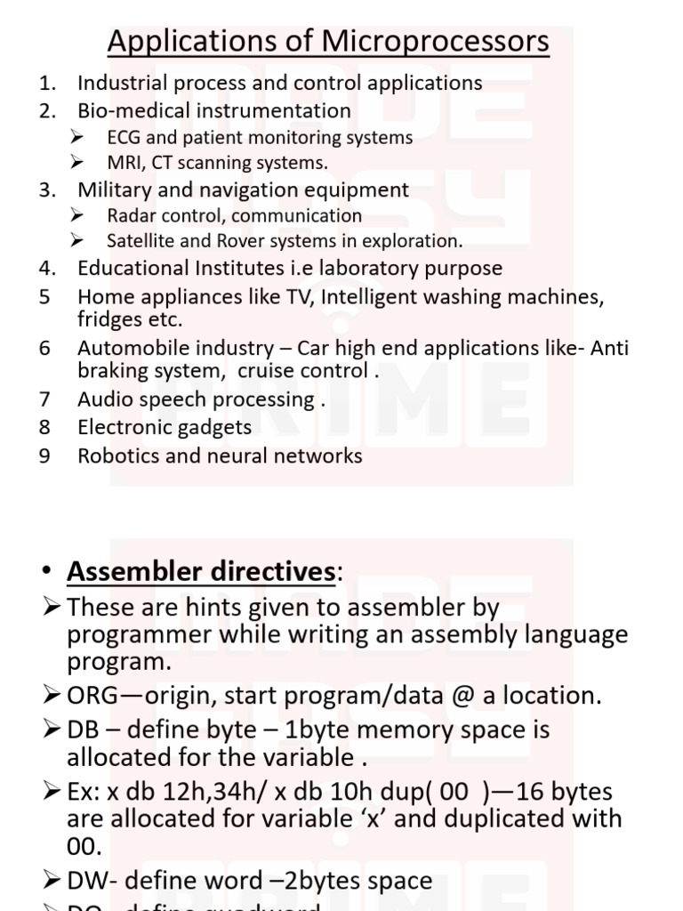 8086 PDF notes | PDF | Computer Engineering | Computing 8086 PDF notes | PDF | Computer Engineering | Computing