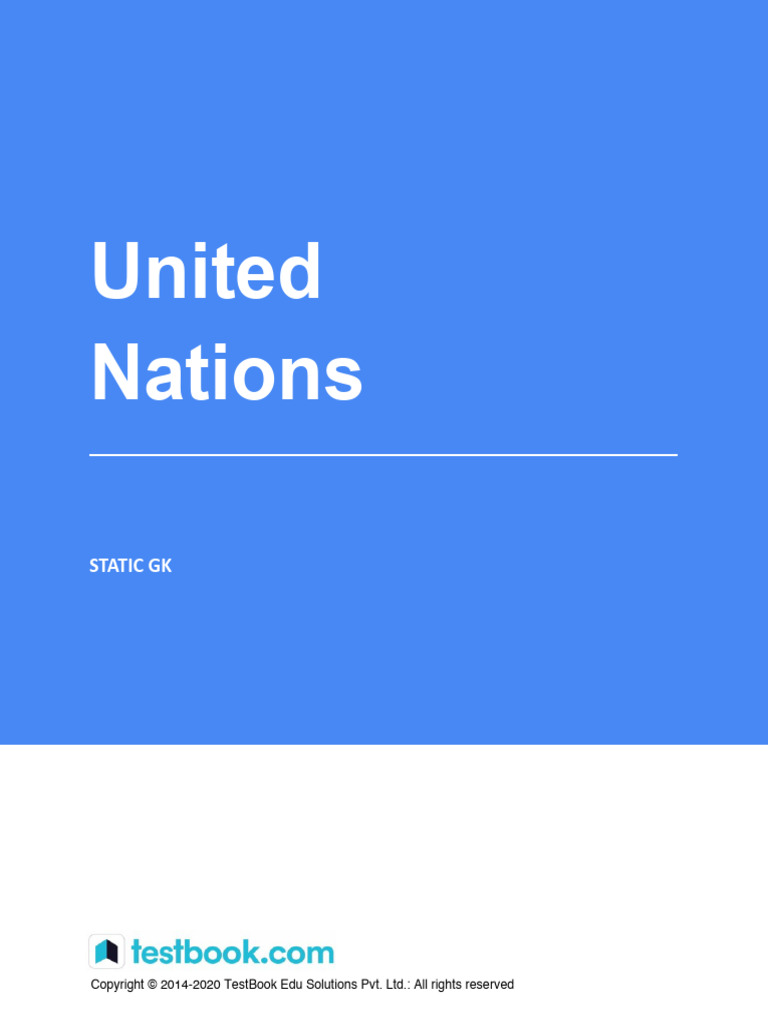 United Nations - Study Notes | PDF | United Nations | International ...