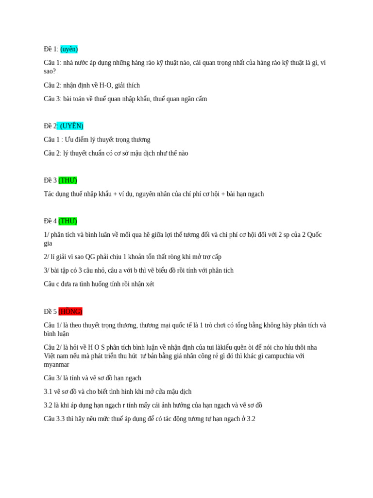 Tổng hợp đề KTQT | PDF