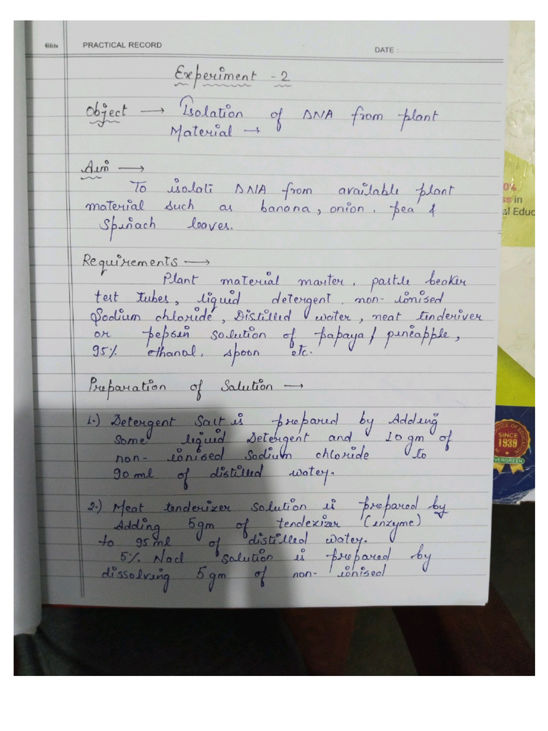 Biology Experiment 2 , 3 | PDF