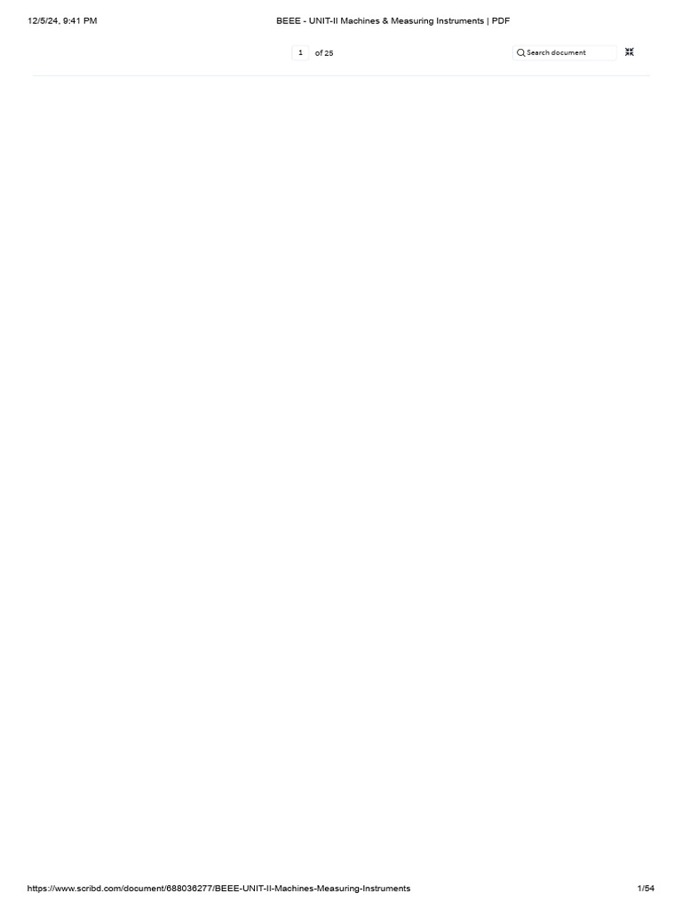 BEEE Unit II: Machines & Instruments | PDF | Scribd