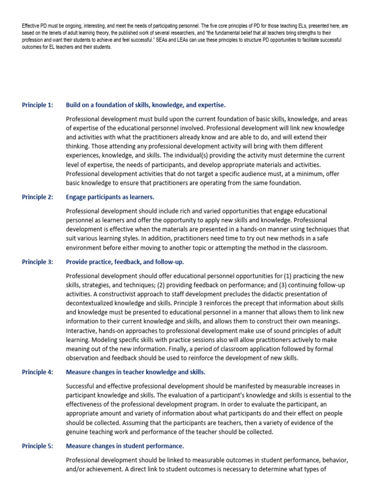 III-PD-Core-Principles- | PDF | Teachers | Learning