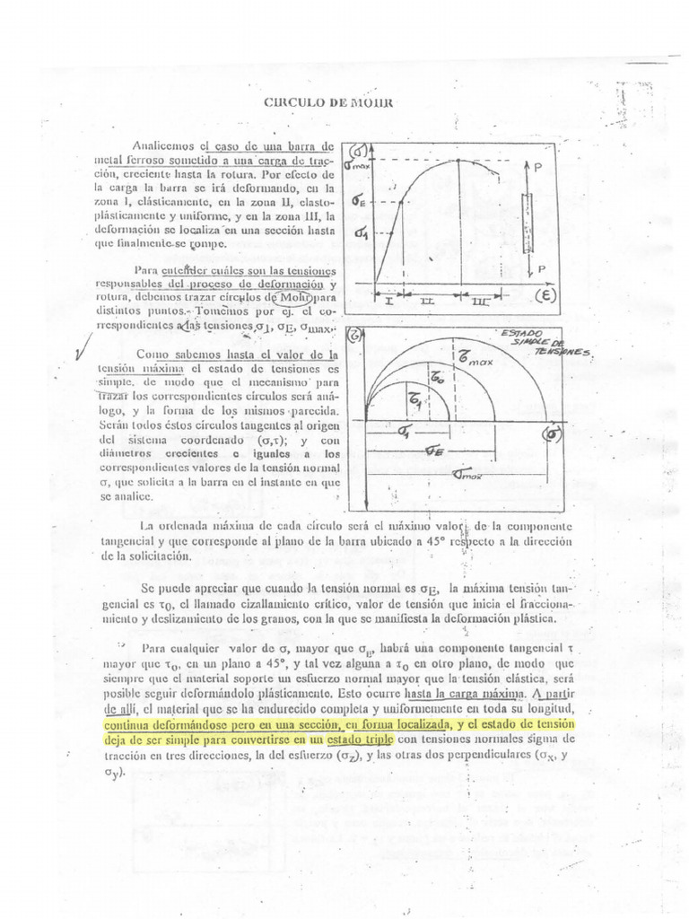 APUNTE. Analisis de La ESTRICCION en Traccion - Circulo Mohr (2013 ...