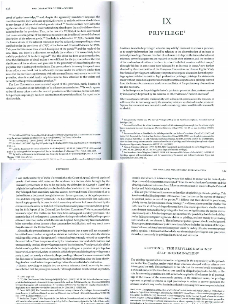 Cross & Tapper's Evidence Law | PDF