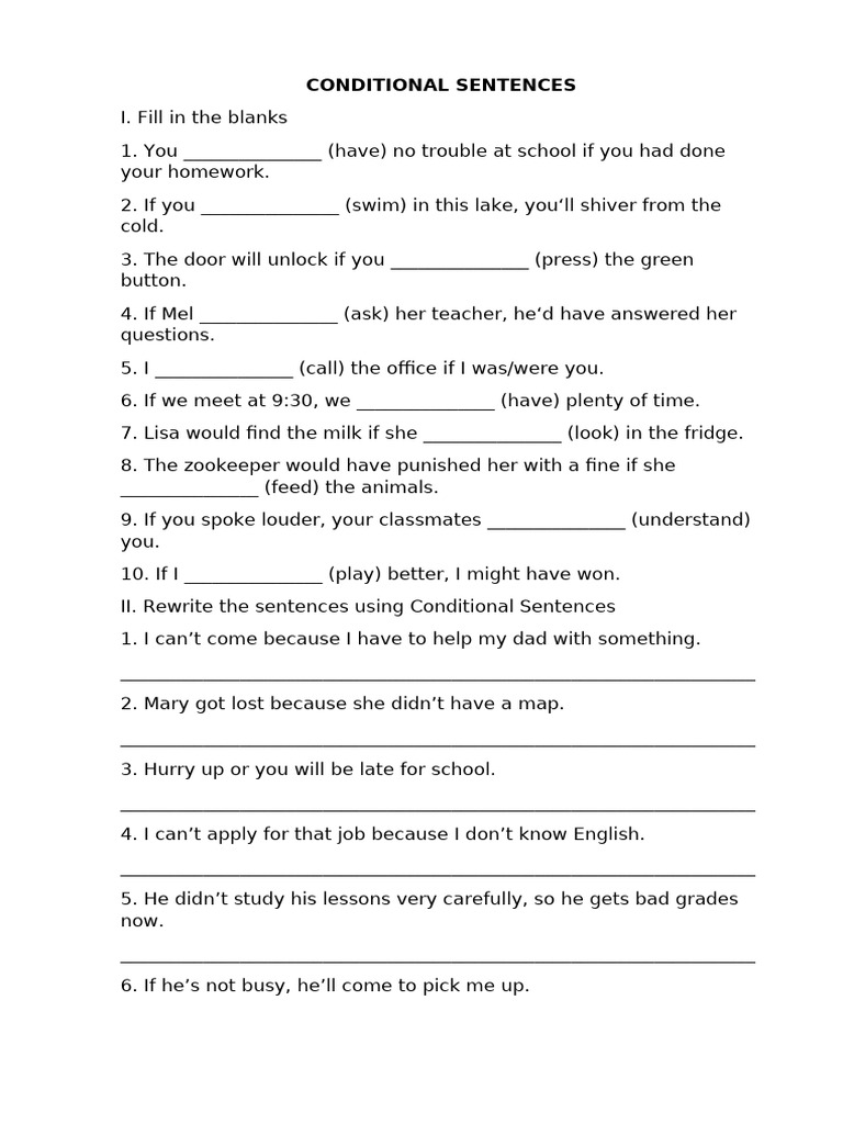 CONDITIONAL SENTENCES | PDF