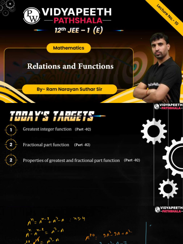 Relations and Functions -10 _ Class Notes __ Pathshala 12th JEE 2024 ... Relations and Functions -10 _ Class Notes __ Pathshala 12th JEE 2024 ...
