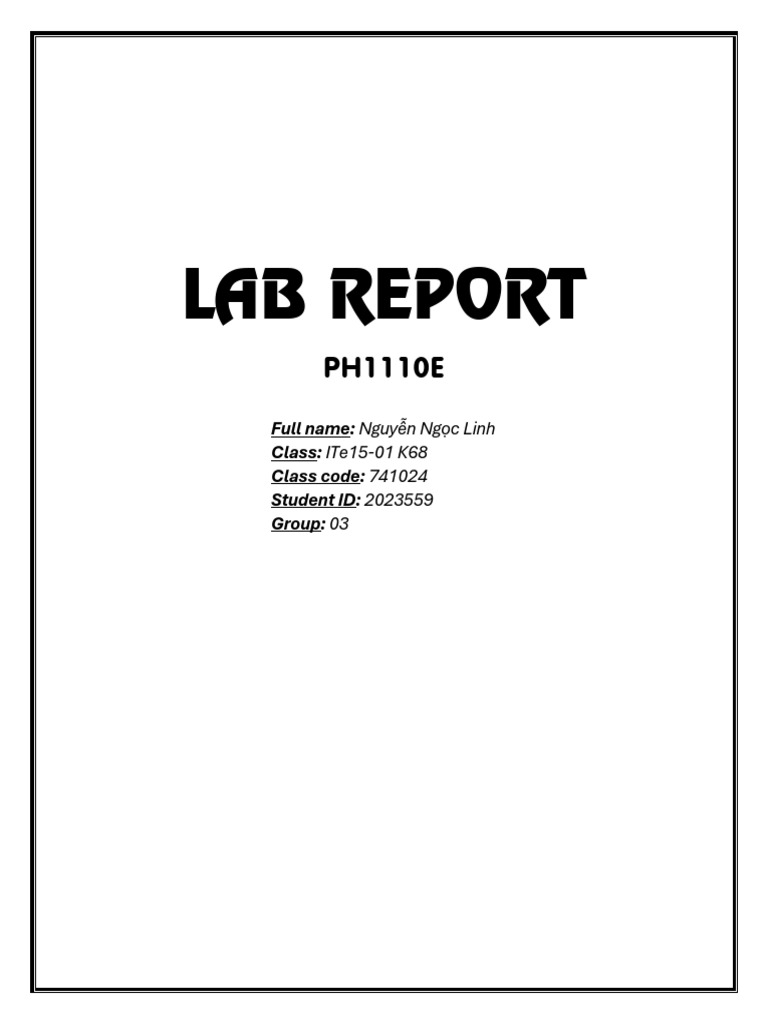 LAB REPORT | PDF | Collision | Torque