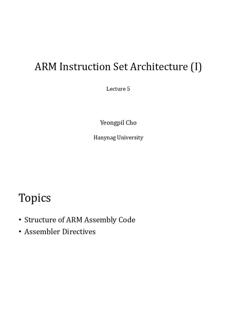 Lecture 5 | PDF | Assembly Language | String (Computer Science)