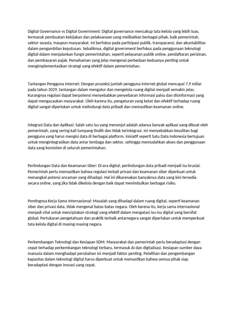 Digital Governance Vs Digital Government | PDF