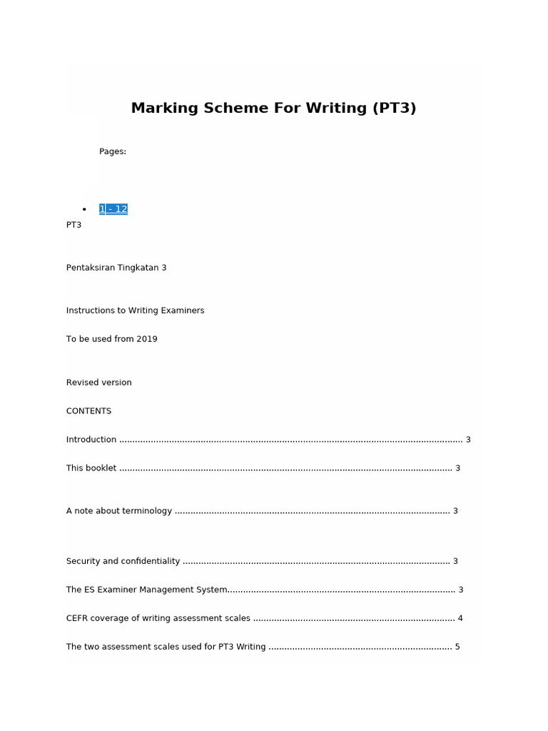 Pt3 Writing Assessment Marking Guide Pdf Linguistics Human