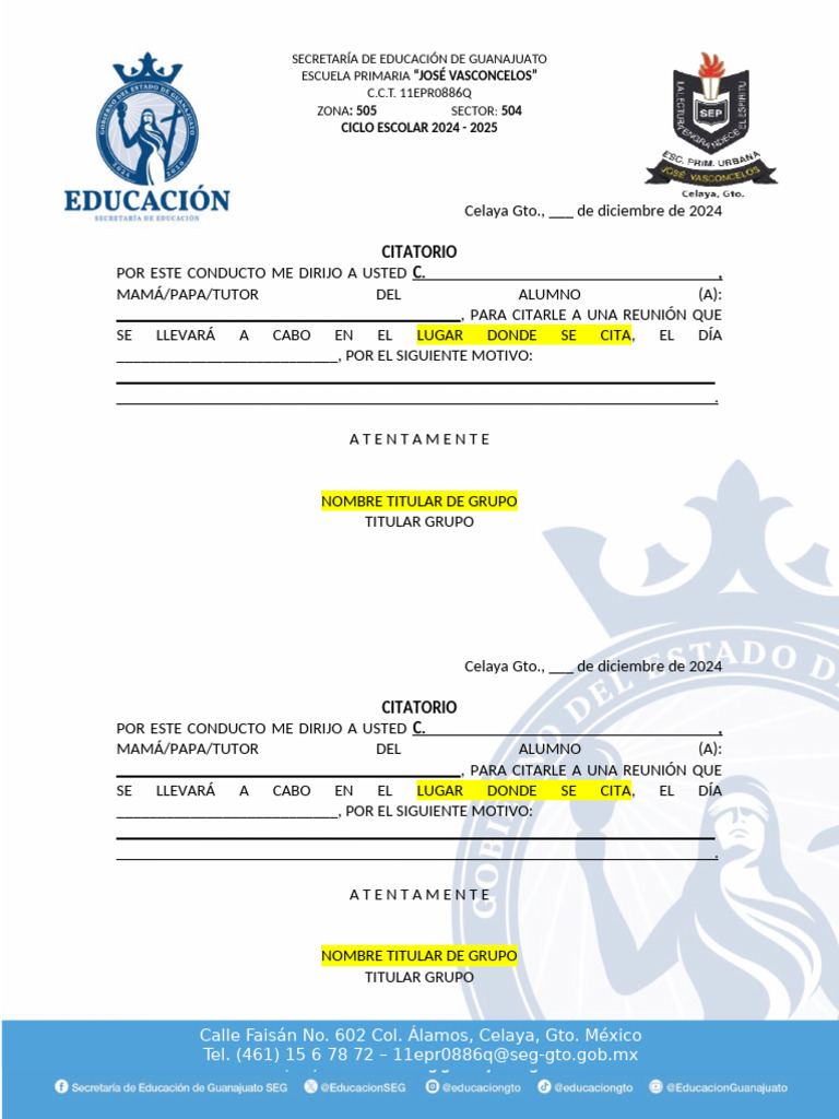 Citatorio General | PDF