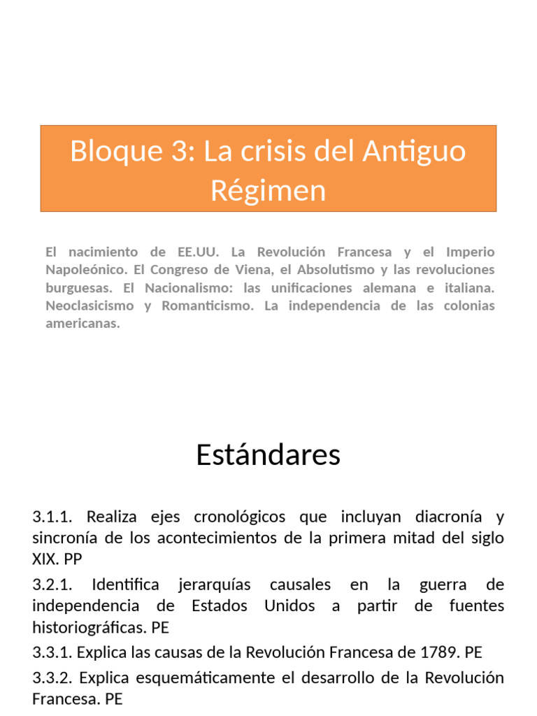 Crisis del Antiguo Régimen y Revoluciones | PDF | revolución Francesa ...