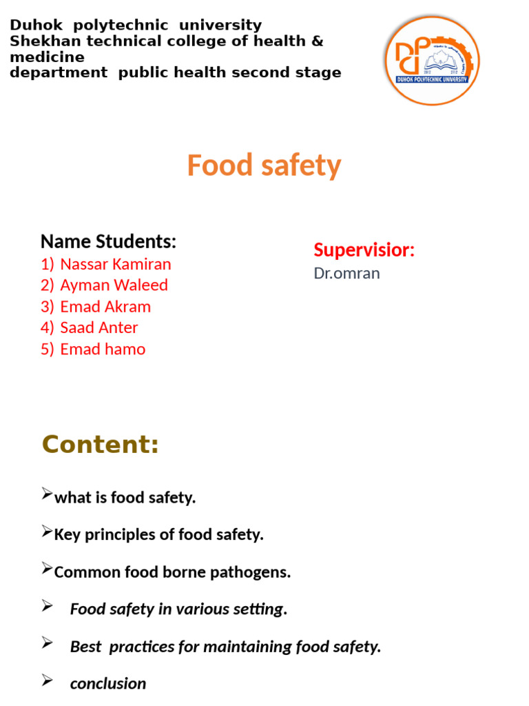 food safety | PDF | Food Safety | Foodborne Illness