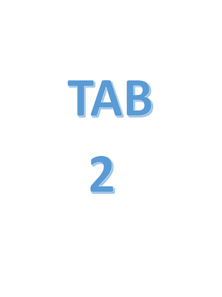 Tab Number - Template - Part2 | PDF