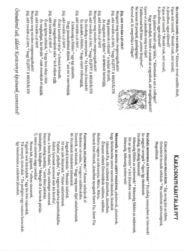 Karácsonyi énekek scan | PDF