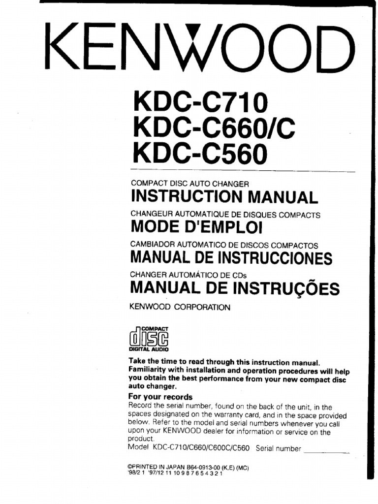 Kenwood_KDC-C710_Owners_Manual | PDF