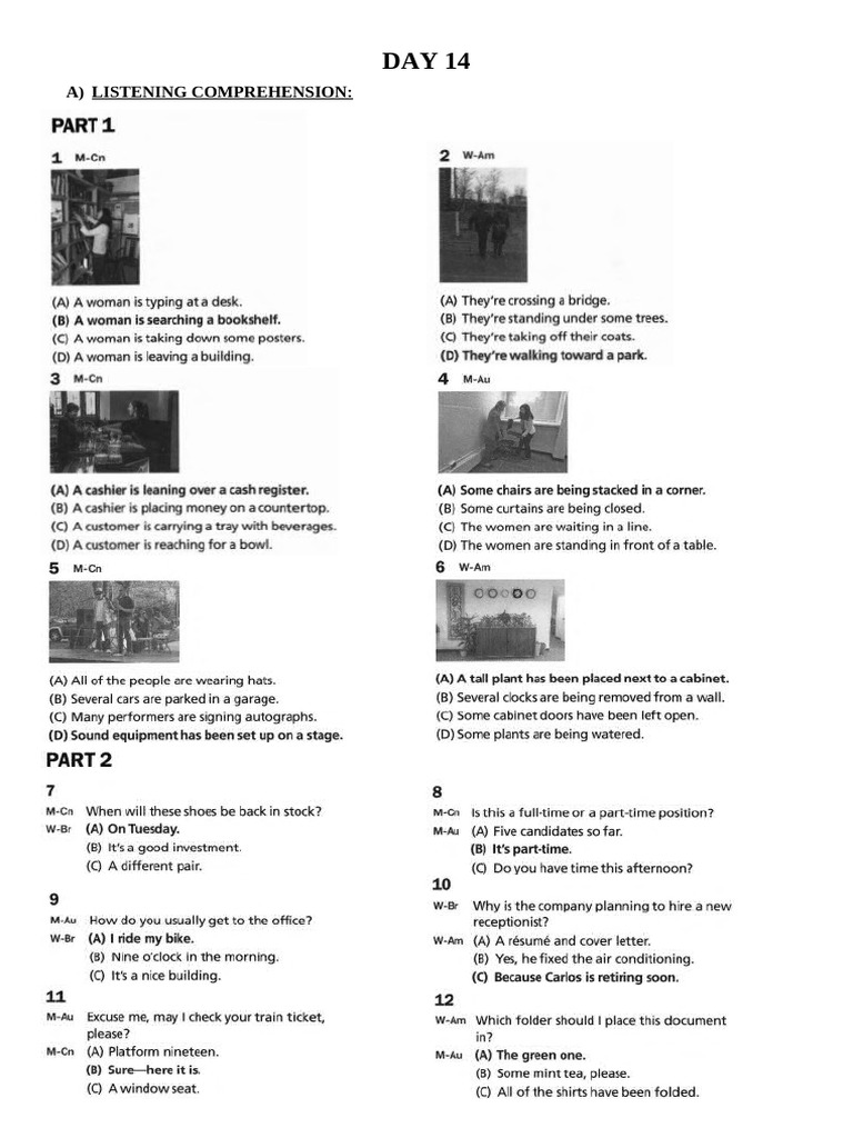 Practice Test 2 - Key | PDF