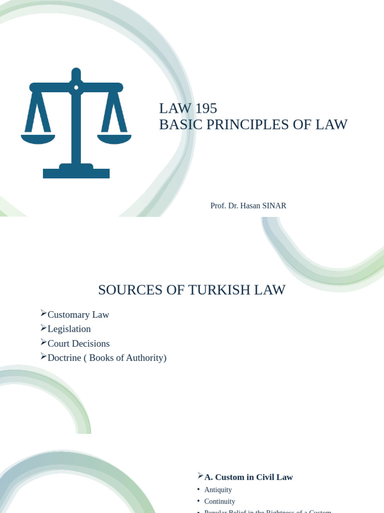 Law 195 - Basic Principles of Law (1) (3) | PDF