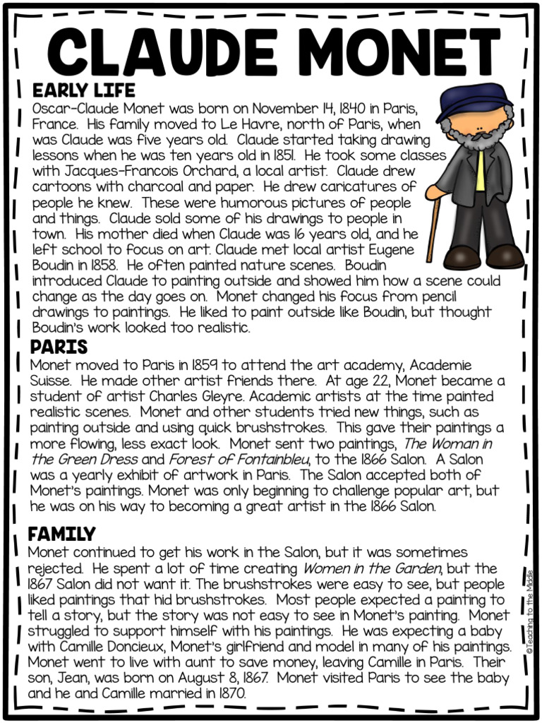 MARIVALDO DA SILVA JUNIOR - 02 - Artist Claude Monet Reading ...