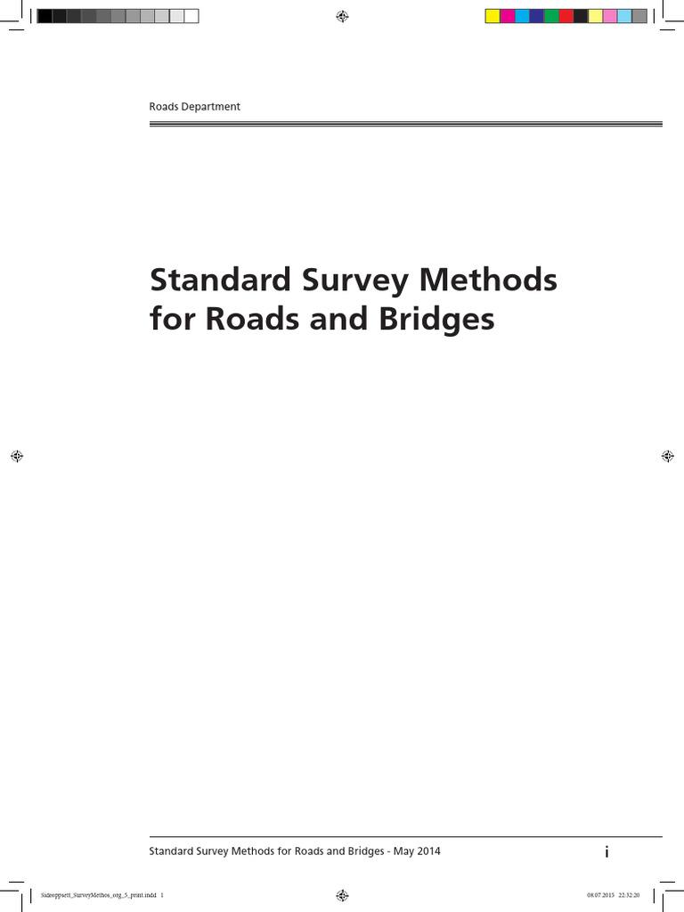 Botswana Standard Survey Methods For Roads and Bridges-2014 | PDF | Surveying | Aerial Photography