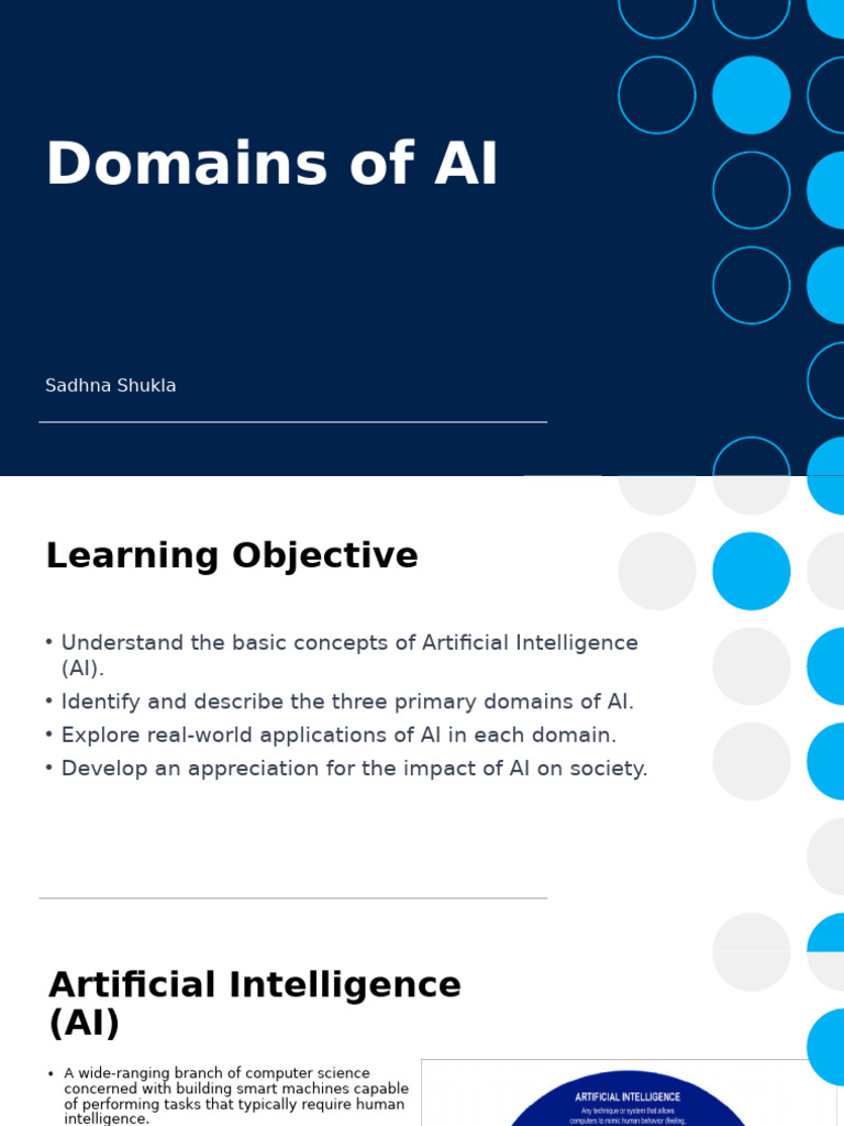 Domains of AI - Class 8 | PDF